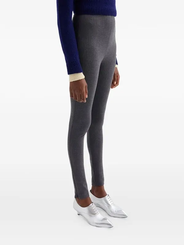JIL SANDER Wool Slim Trousers With Side Zip Detail