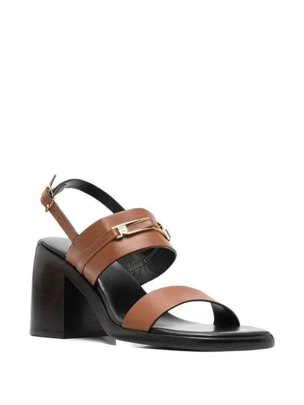 SERGIO ROSSI Leather High Heel Sandals
