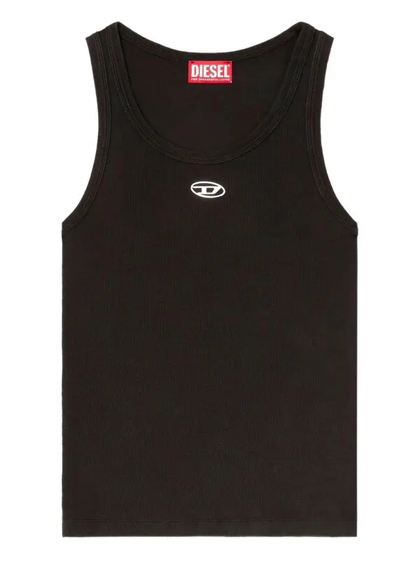 DIESEL® Logo Ribbed Cotton Tank Top