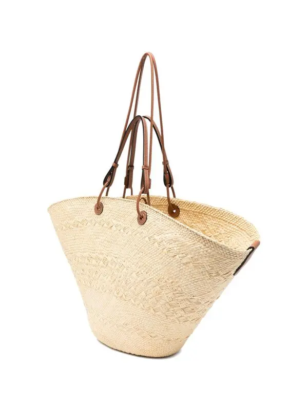 Loewe Anagram Raffia Large Tote - Beige