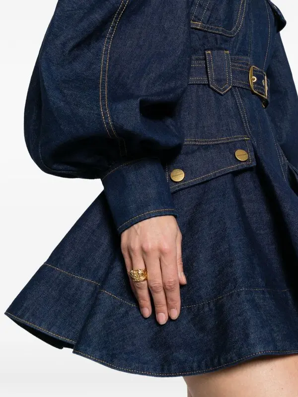 Zimmermann Luna Denim Utility Mini Dress