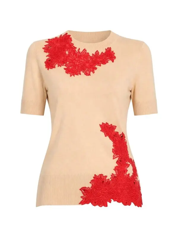 Ermanno Scervino Embroidered Knit Top