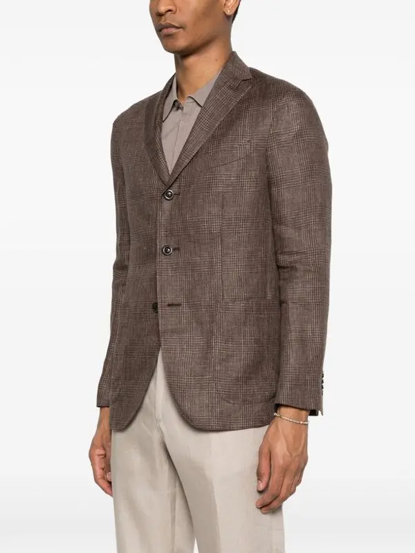 Boglioli Linen Check Blazer