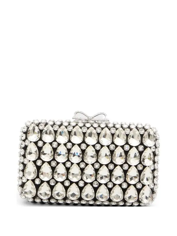SELF-PORTRAIT Crystal Embellished Clutch With Chain Strap