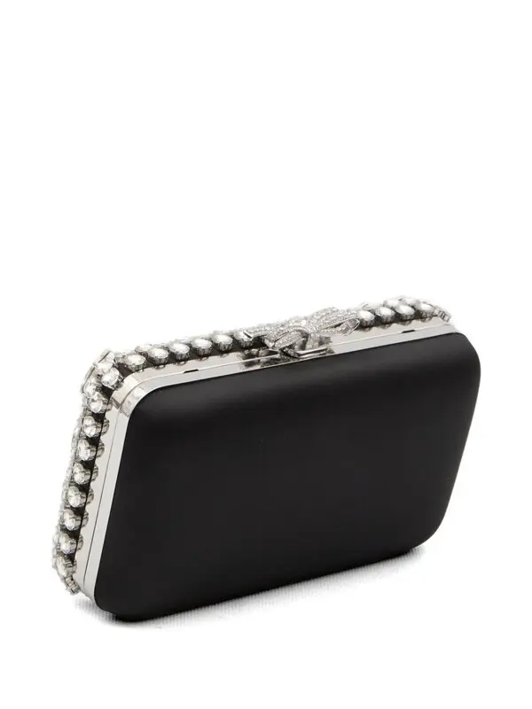SELF-PORTRAIT Crystal Embellished Clutch With Chain Strap