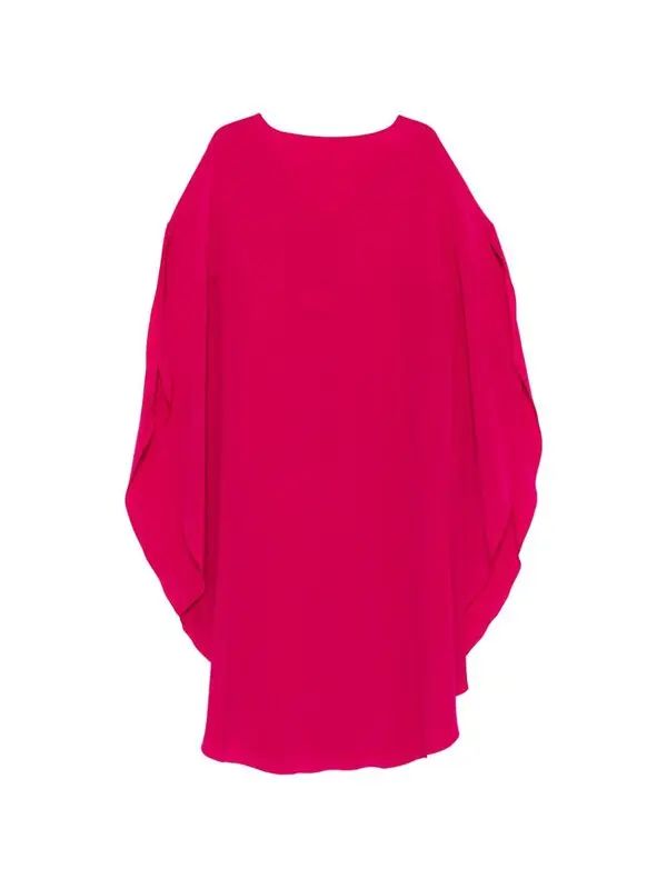GIANLUCA CAPANNOLO Silk Midi Dress With Ruffled Sleeves