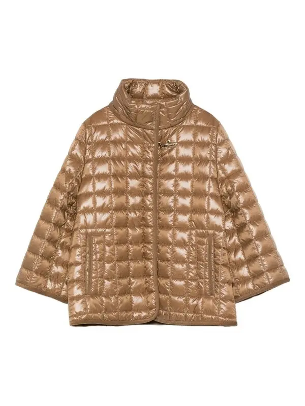 FAY Quilted Cape With Snap Button Fastening