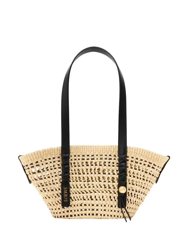 Loewe Braid Small Raffia Tote - Beige