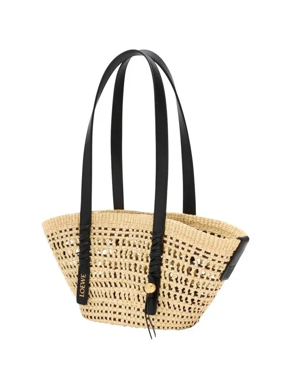 Loewe Braid Small Raffia Tote - Beige
