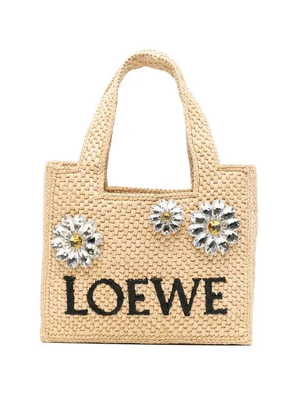Loewe Font Daisy Mini Tote - Beige