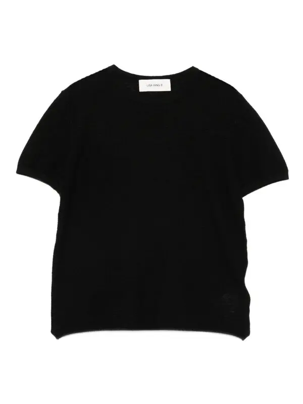 LISA YANG Ira Cashmere T-shirt - Black