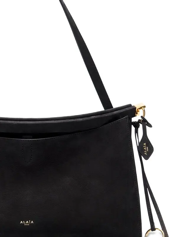 Alaïa Pocket 35 Leather Shoulder Bag - Black
