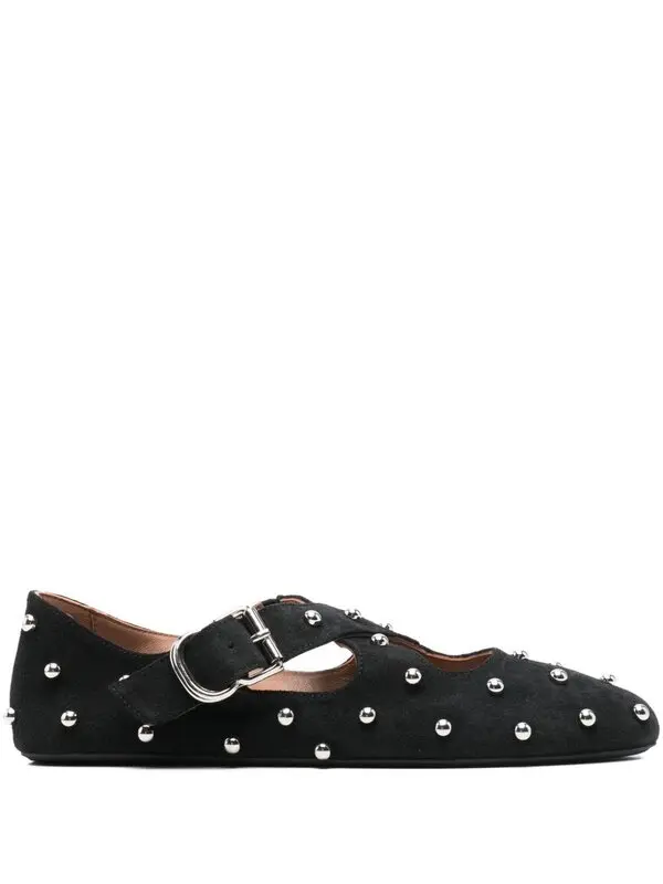 Alaïa Suede Studded Ballet Flats