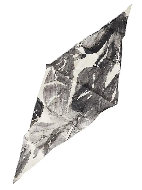 ALYSI Silk Foulard - Black