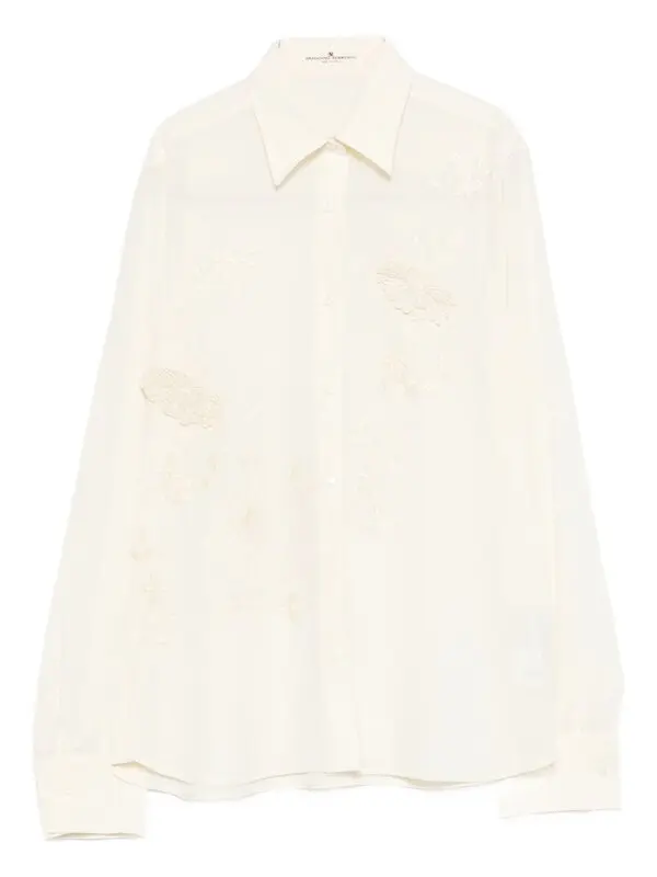 Ermanno Scervino Embroidered Silk Shirt