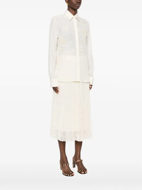 Ermanno Scervino Embroidered Silk Shirt