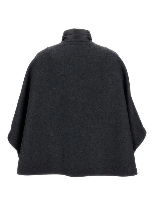 FAY Reversible Cape With High Neck And 3/4 Sleeves