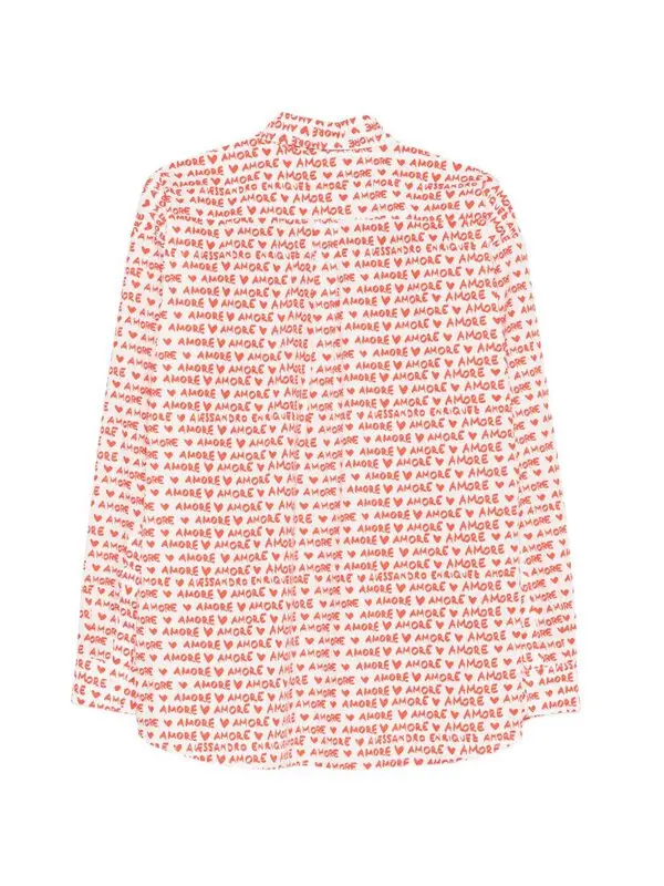 ALESSANDRO ENRIQUEZ Printed Cotton Shirt - Red