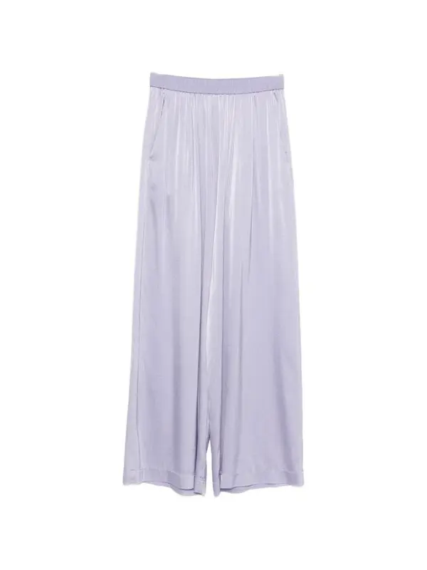 FORTE_FORTE Silk Satin Trousers - Purple
