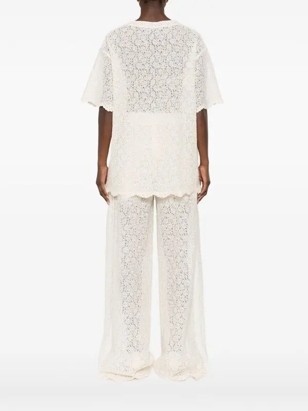 Ermanno Scervino Embroidered Lace T-shirt