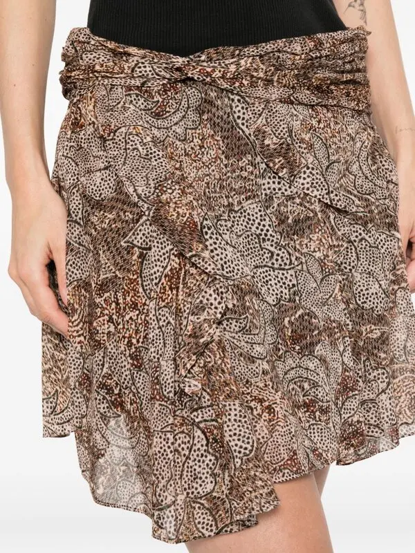 Isabel Marant Étoile Camia Printed Mini Skirt - Yellow