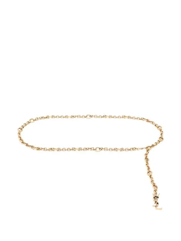 Saint Laurent Cassandre Chain Belt - Brown