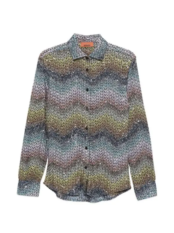 Missoni Zig Zag Print Shirt - Blue
