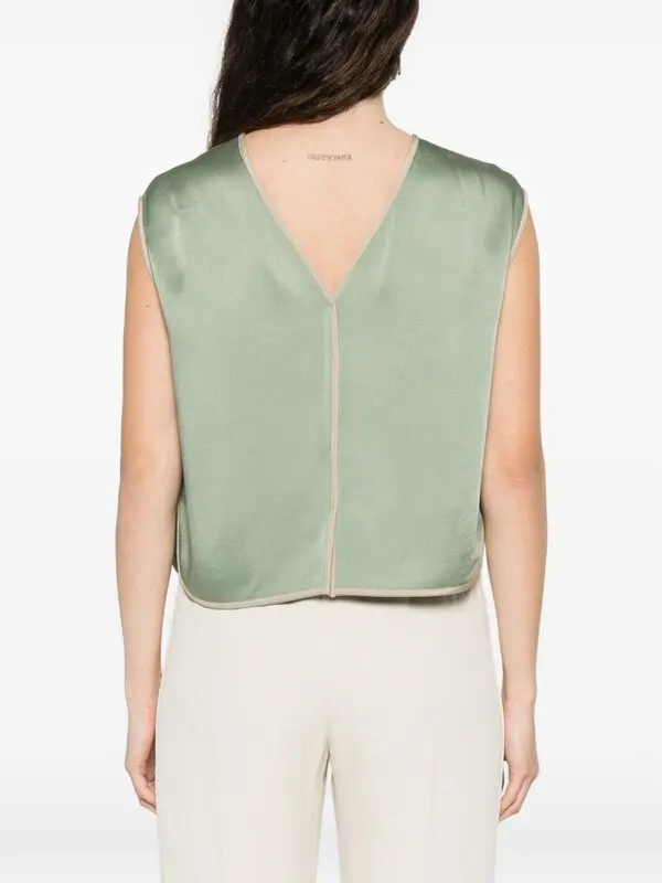 FORTE_FORTE Sleeveless Trimmed Top