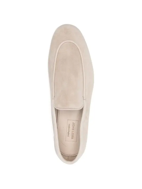 John Lobb Tyne Suede Leather Loafers
