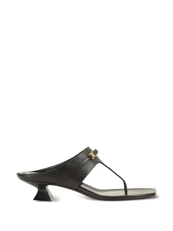 SERGIO ROSSI Leather Thong Sandals