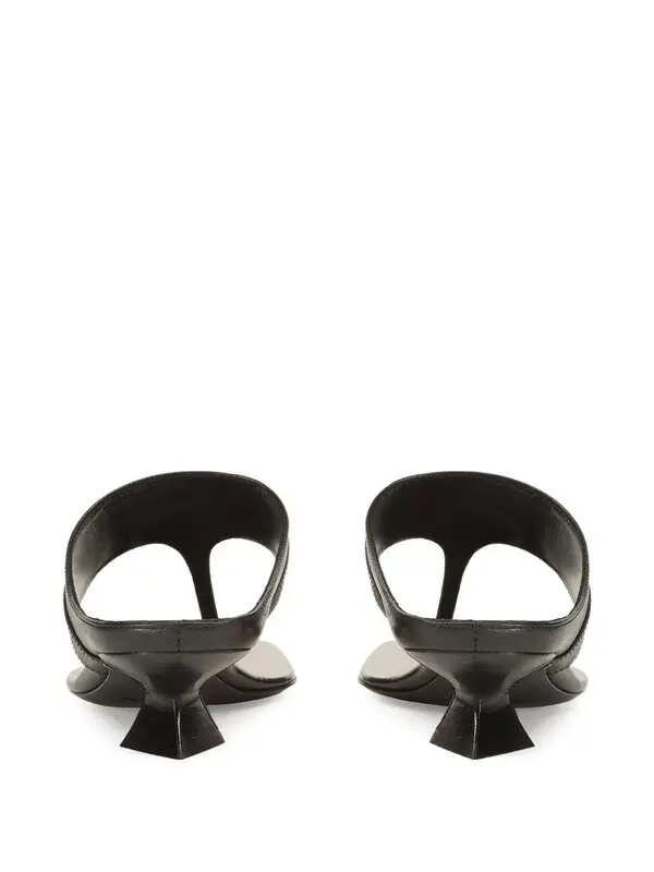 SERGIO ROSSI Leather Thong Sandals