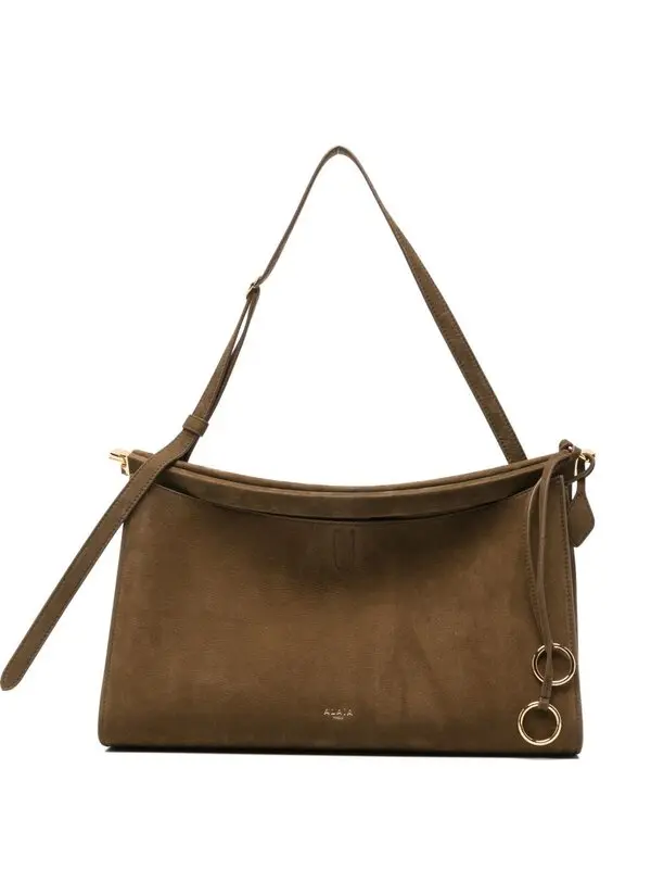 Alaïa Pocket 35 Leather Shoulder Bag - Green
