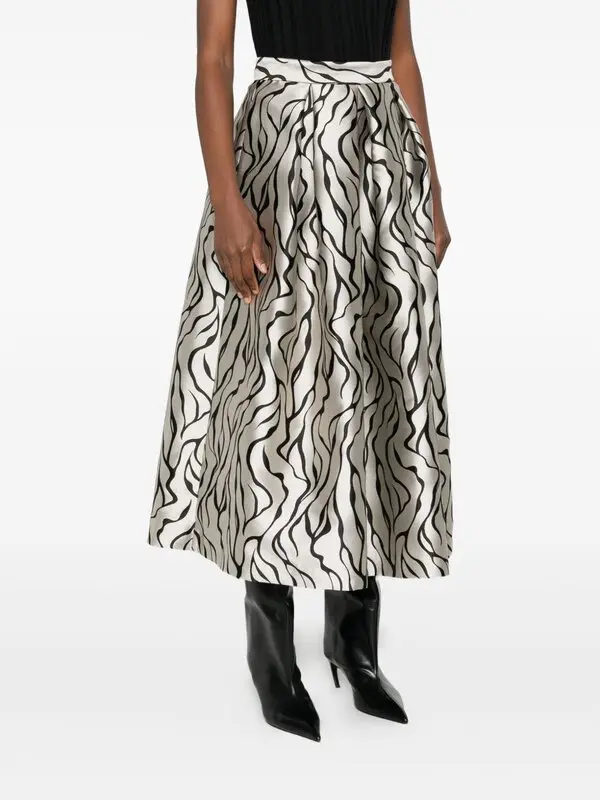 LUNATICA MILANO Printed Midi Skirt