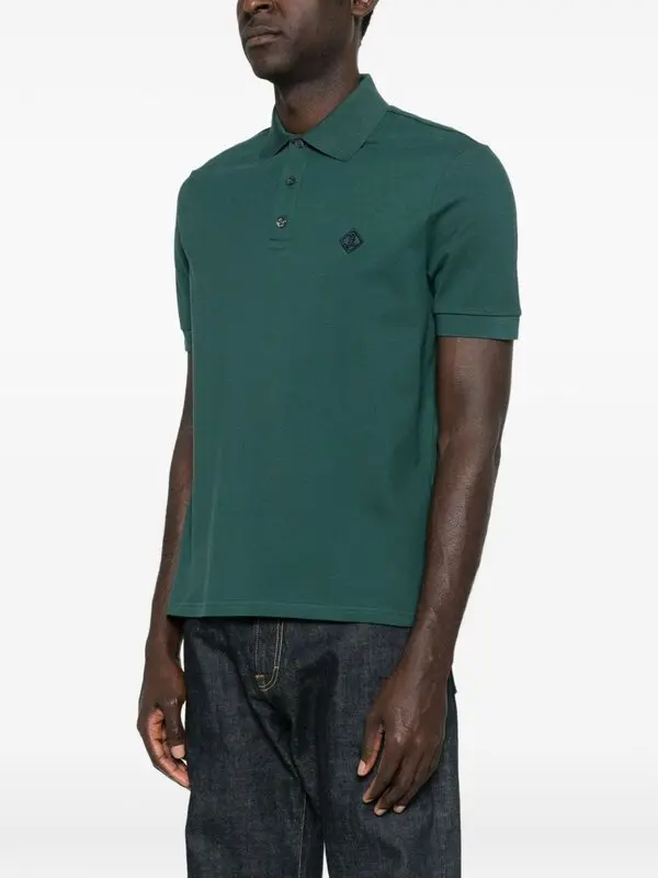 Herno Logo Cotton Polo Shirt - Green