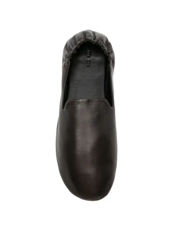 THE ROW Casa Leather Loafers - Brown