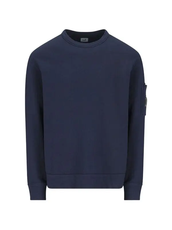 C.P. COMPANY Cotton Sweatshirt With Lens Detail