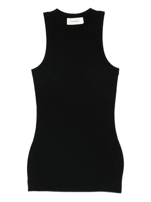 LISA YANG Amya Ribbed Cotton And Cashmere Sleeveless Top