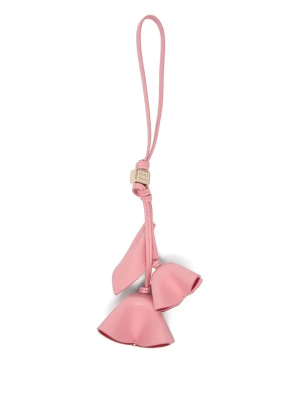 Miu Miu Leather Flower Charm With Knotted Detail