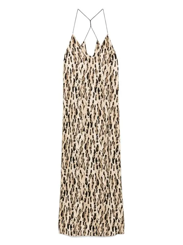 THE NINA STUDIO Athena Leopard Print Maxi Dress