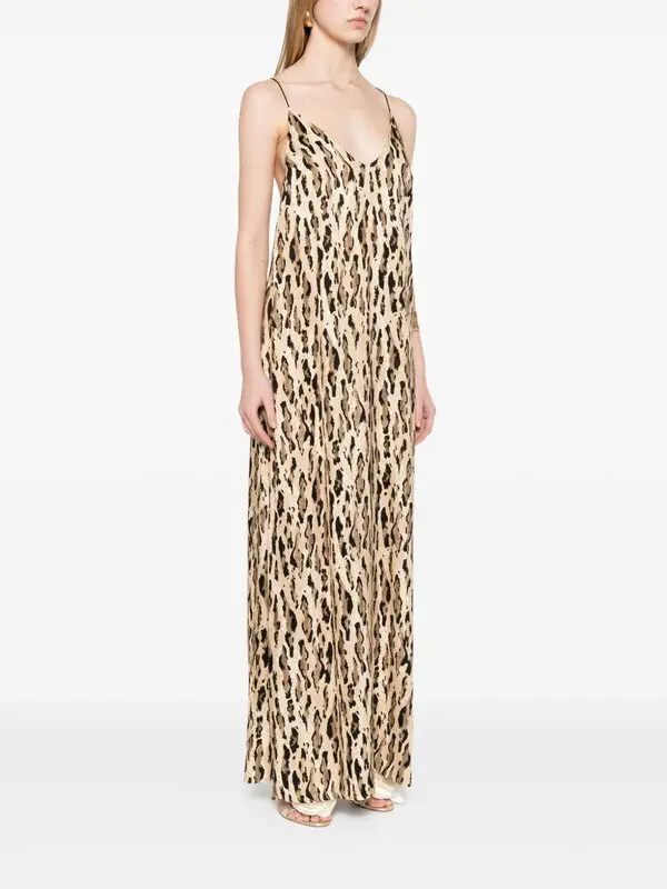 THE NINA STUDIO Athena Leopard Print Maxi Dress