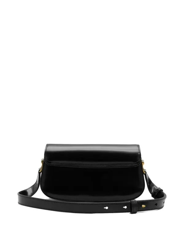 AMI Paris Leather Shoulder Bag With Heart Stud Detail
