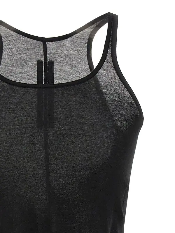 Rick Owens Cotton Cropped Top - Black