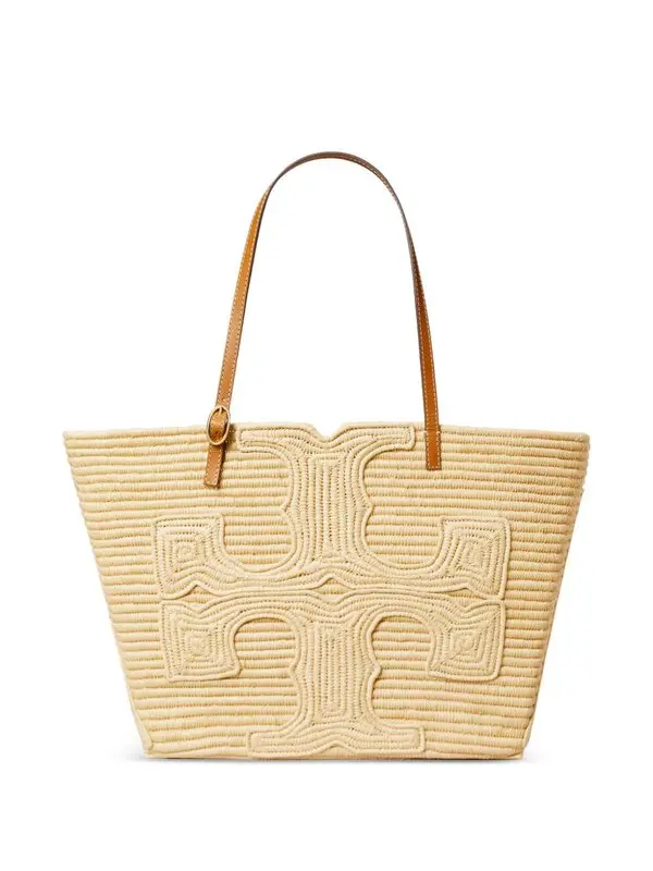 Tory Burch Ella Large Straw Tote - Beige