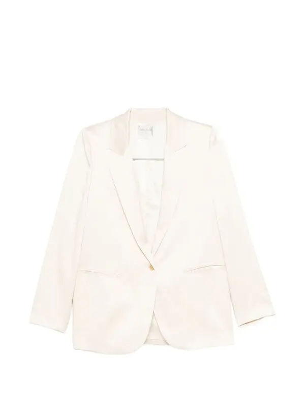 FORTE_FORTE Single-breasted Blazer With Peak Lapels - White