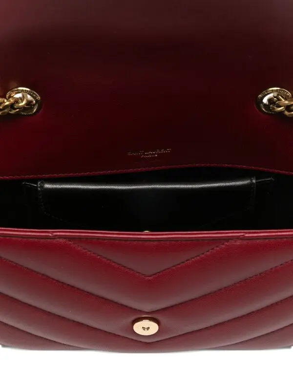 Saint Laurent Loulou Small Leather Shoulder Bag - Red
