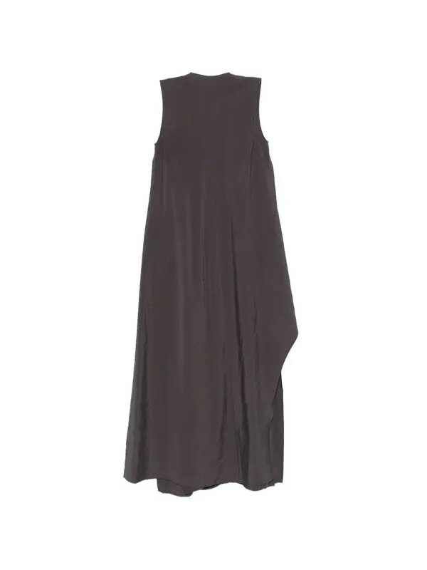 ALYSI Long V-neck Ruffled Dress