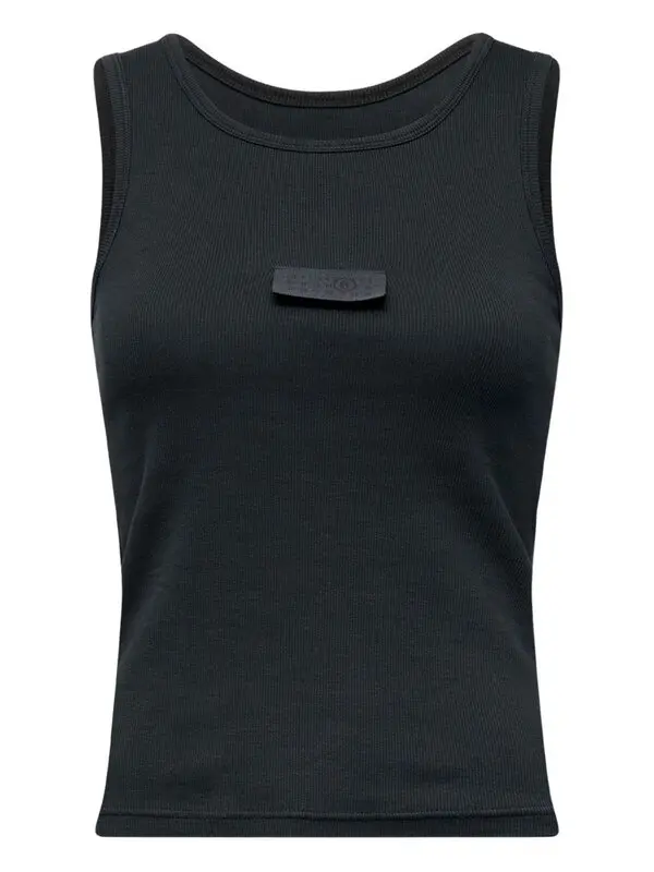 MAISON MARGIELA Logo Cotton Ribbed Tank Top