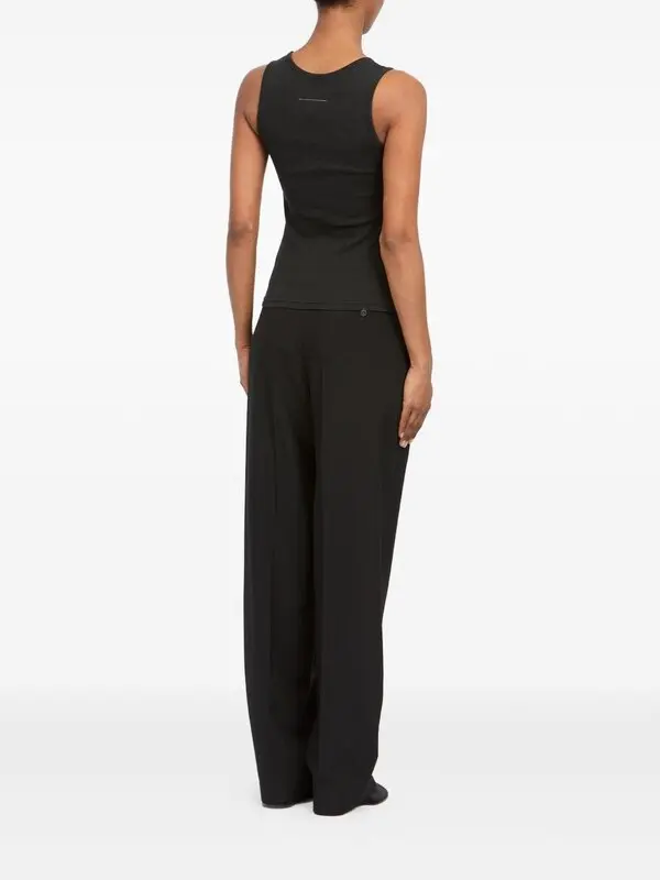 MAISON MARGIELA Logo Cotton Ribbed Tank Top