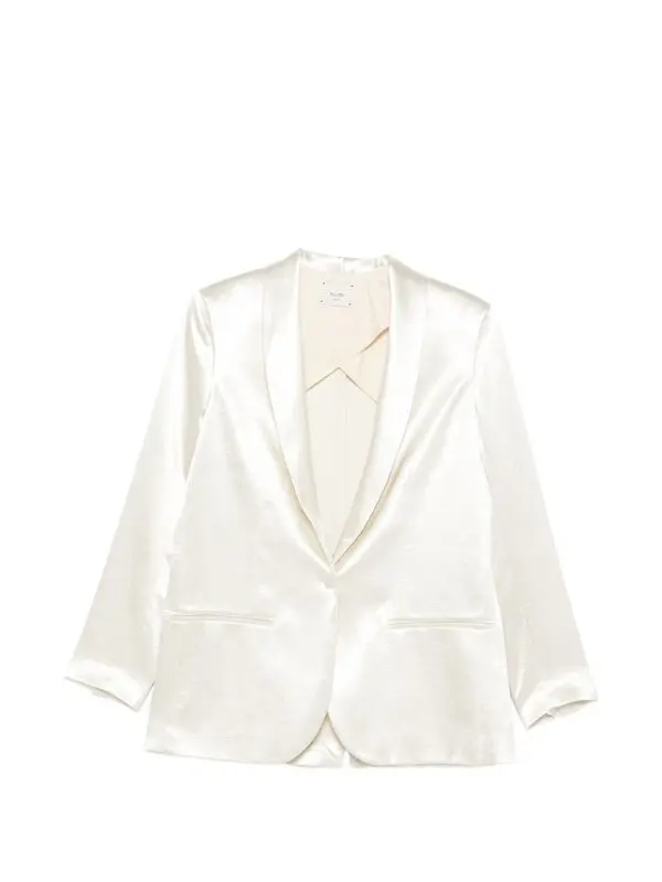 ALYSI Single-breasted Shawl Collar Blazer - White