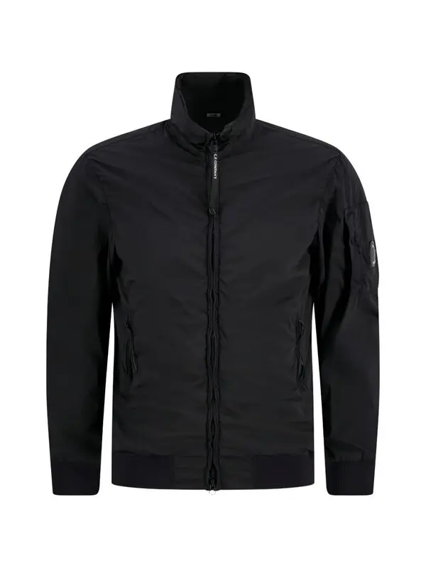 C.P. COMPANY Nylon Blouson Jacket With Stand Collar - Black